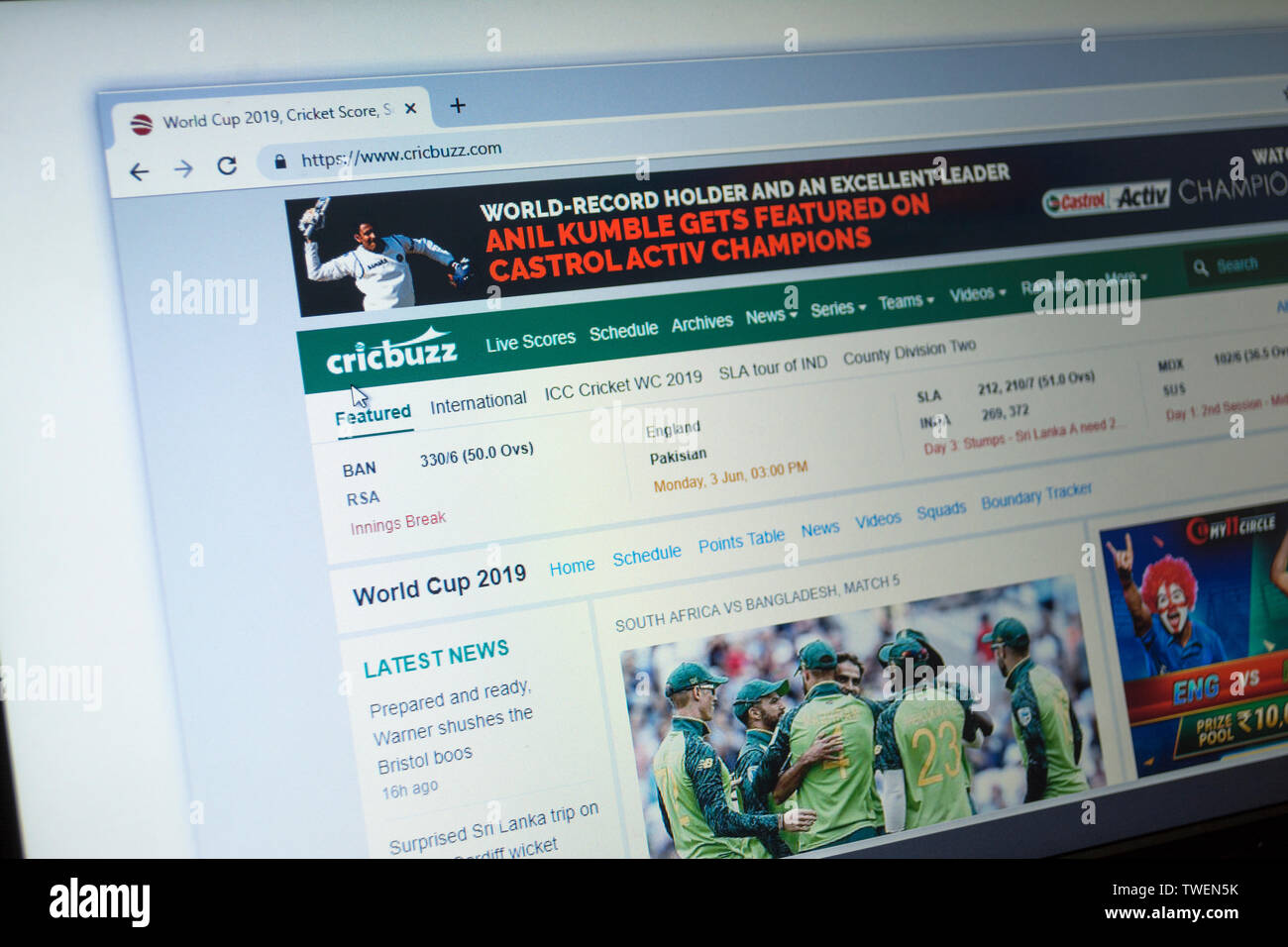 Cricbuzz hi-res stock photography and images - Alamy