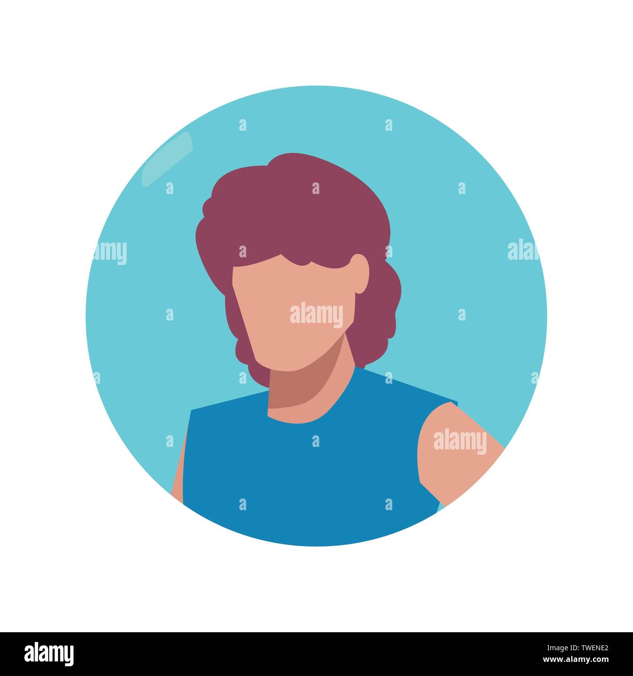 man character portrait cartoon design vector illustration Stock Vector ...