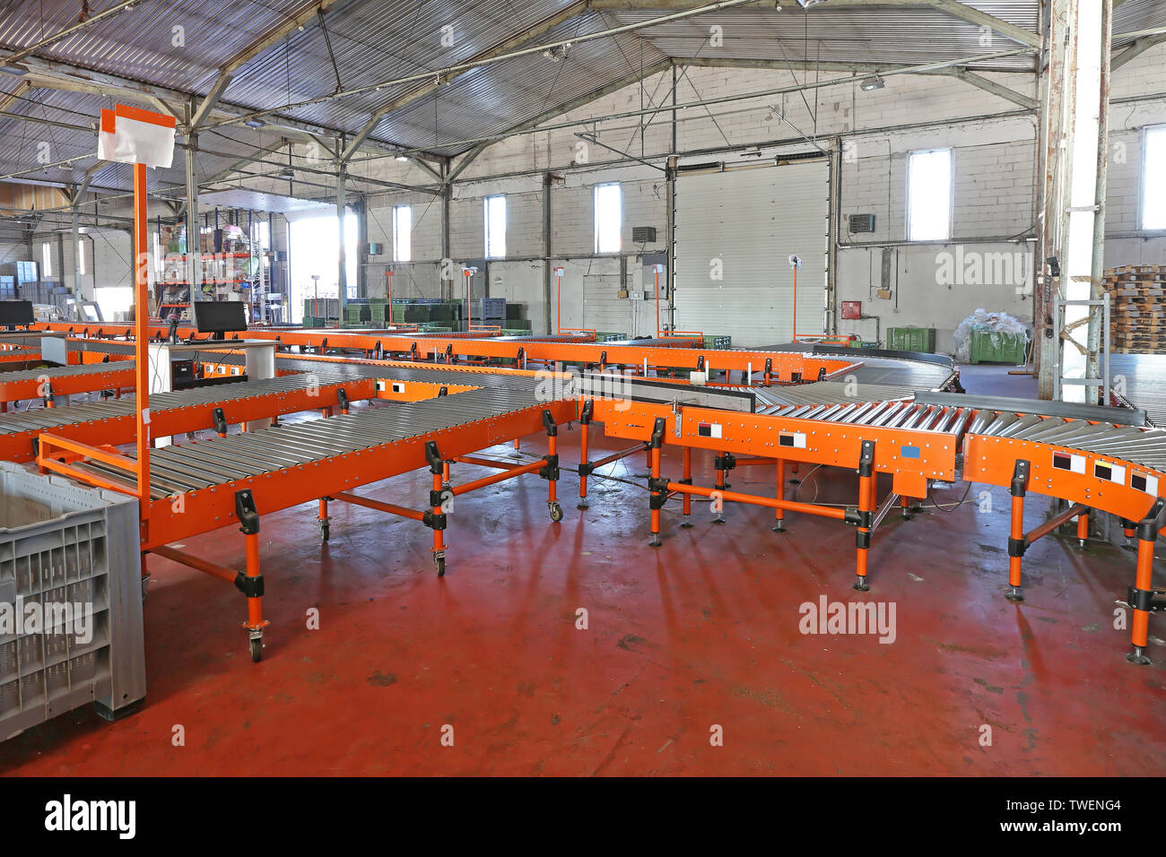 Interior of Regional Delivery Shipping Hub Distribution Warehouse Stock ...