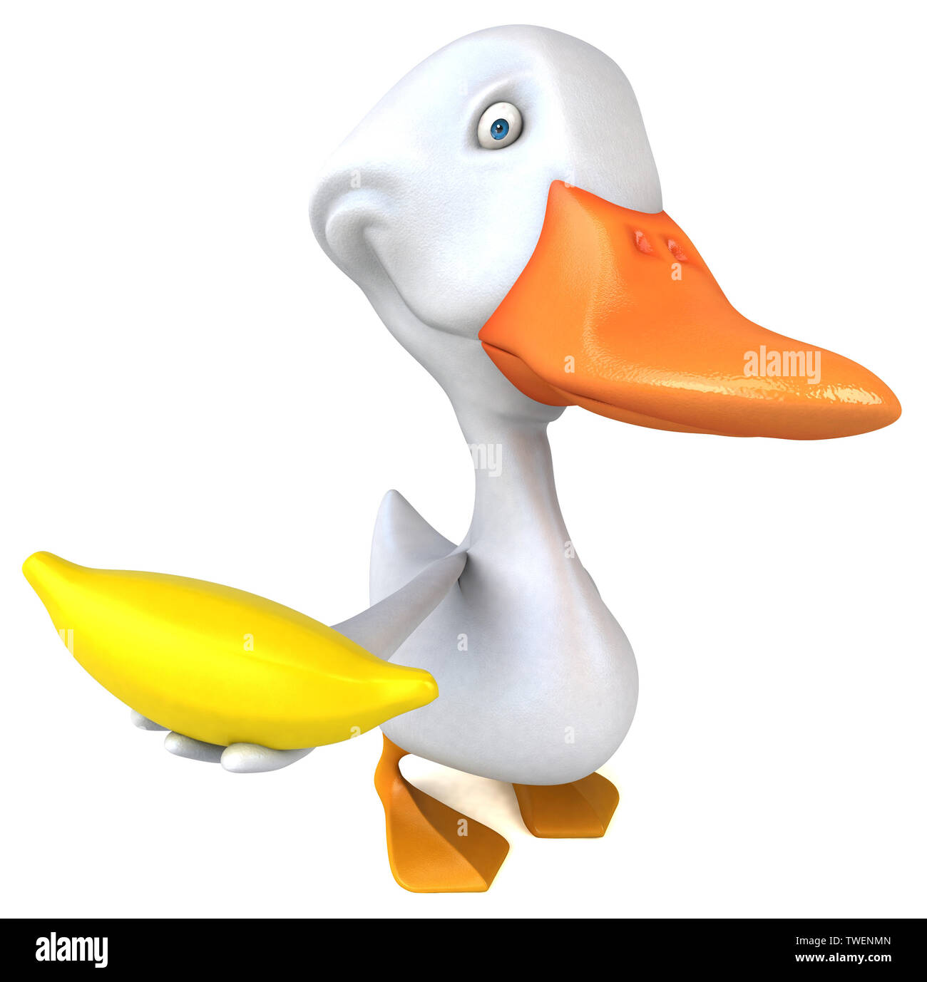 Fun duck - 3D Illustration Stock Photo - Alamy