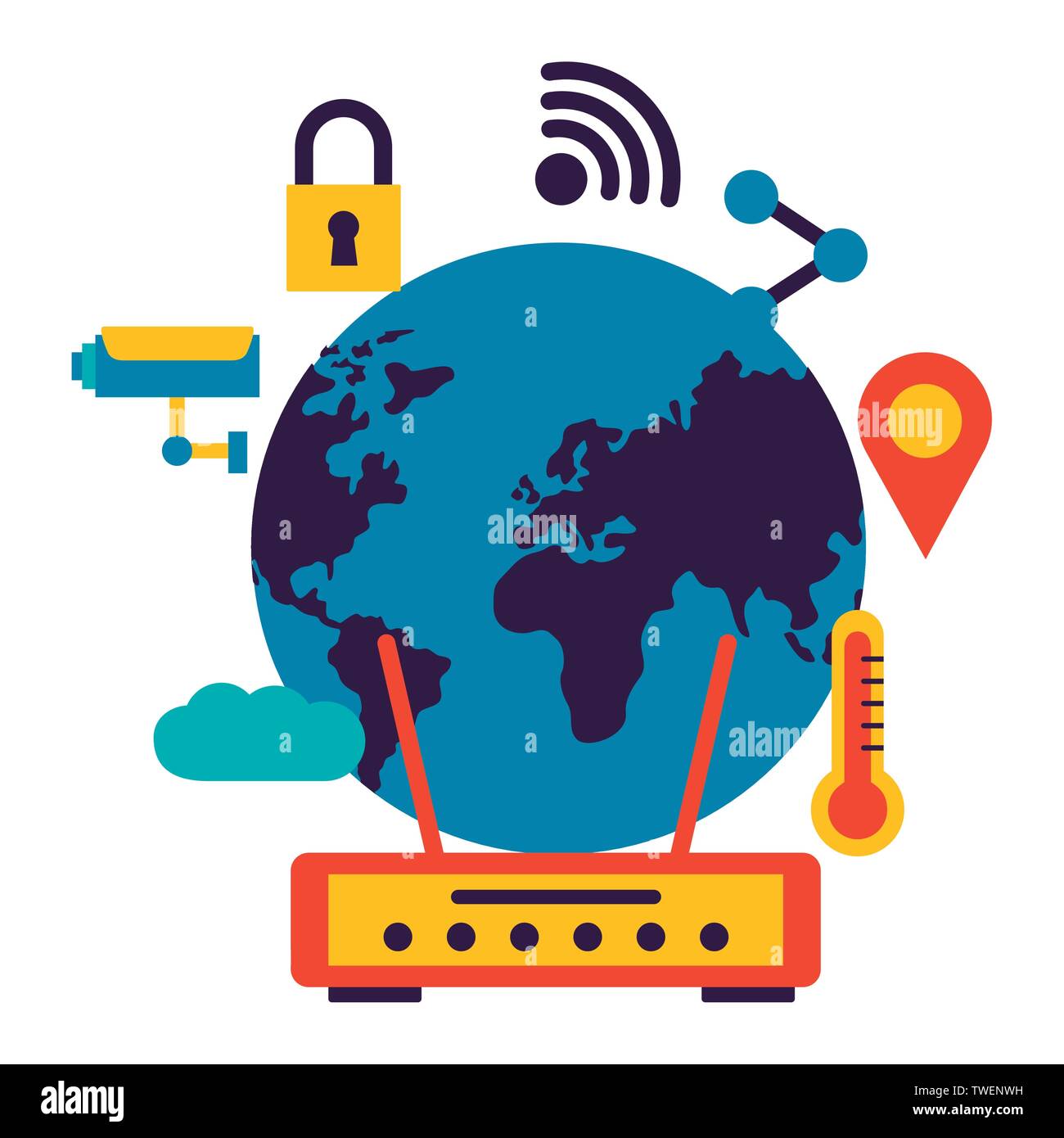 wifi free connection Stock Vector Image & Art - Alamy
