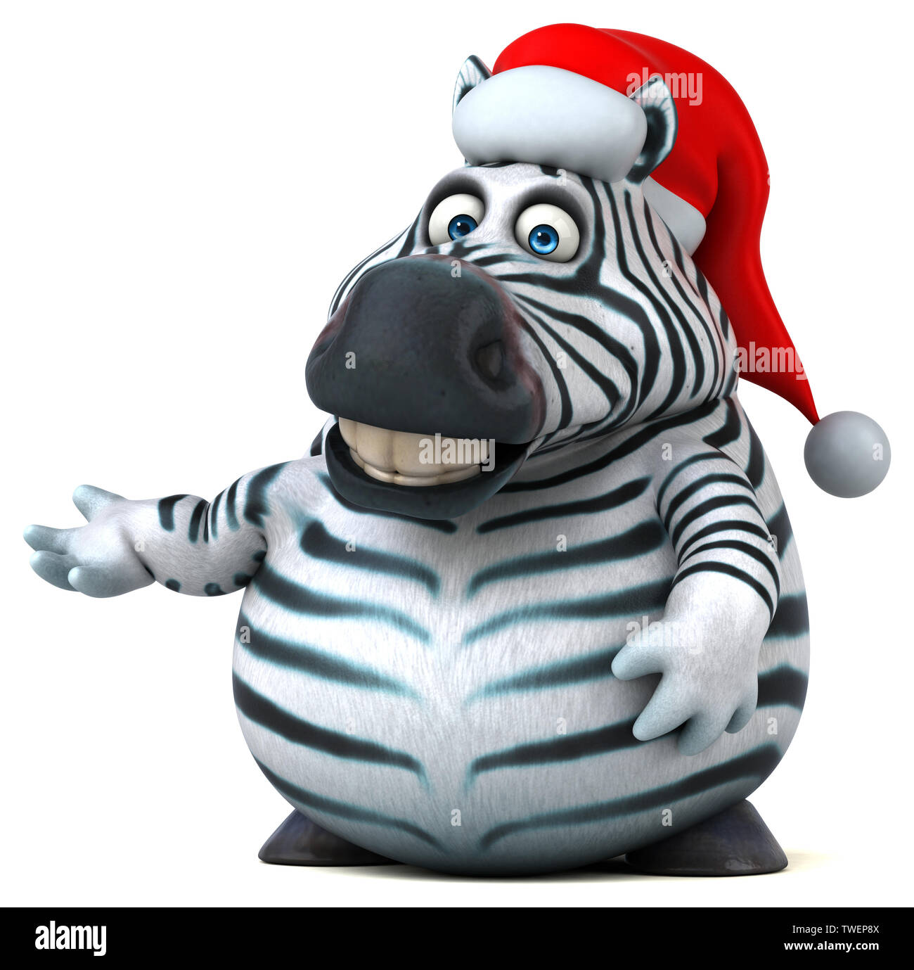 Fun zebra - 3D Illustration Stock Photo - Alamy