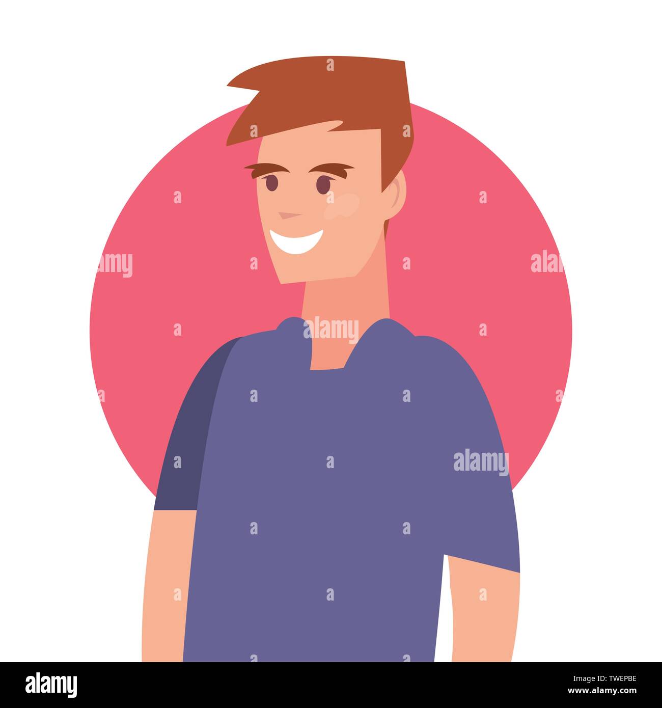 man character portrait cartoon design vector illustration Stock Vector ...