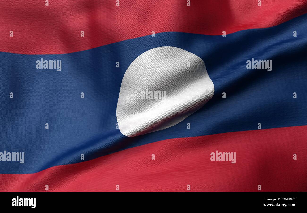 3D Illustration of Laos Flag Stock Photo - Alamy