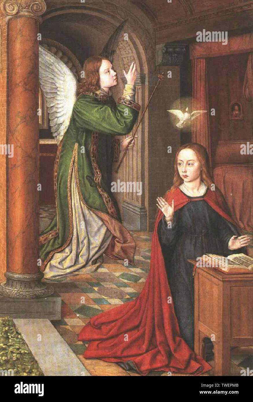 Jean Hey (or Jean Hay) a.k.a Master of Moulins - Annunciation 1500 ...
