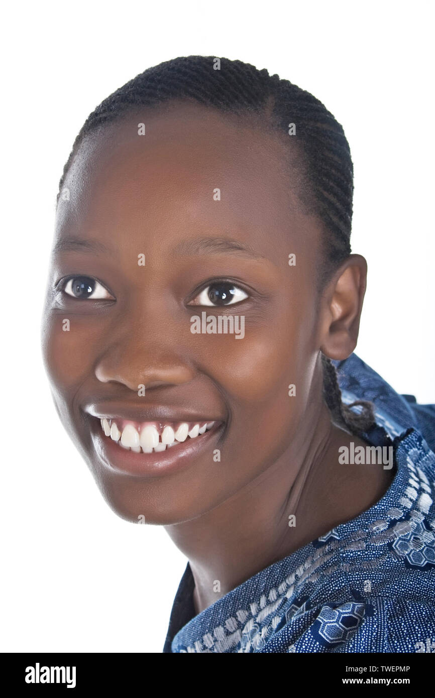 Young African woman traditional Botswana dress, dreadlocks hairstyle ...
