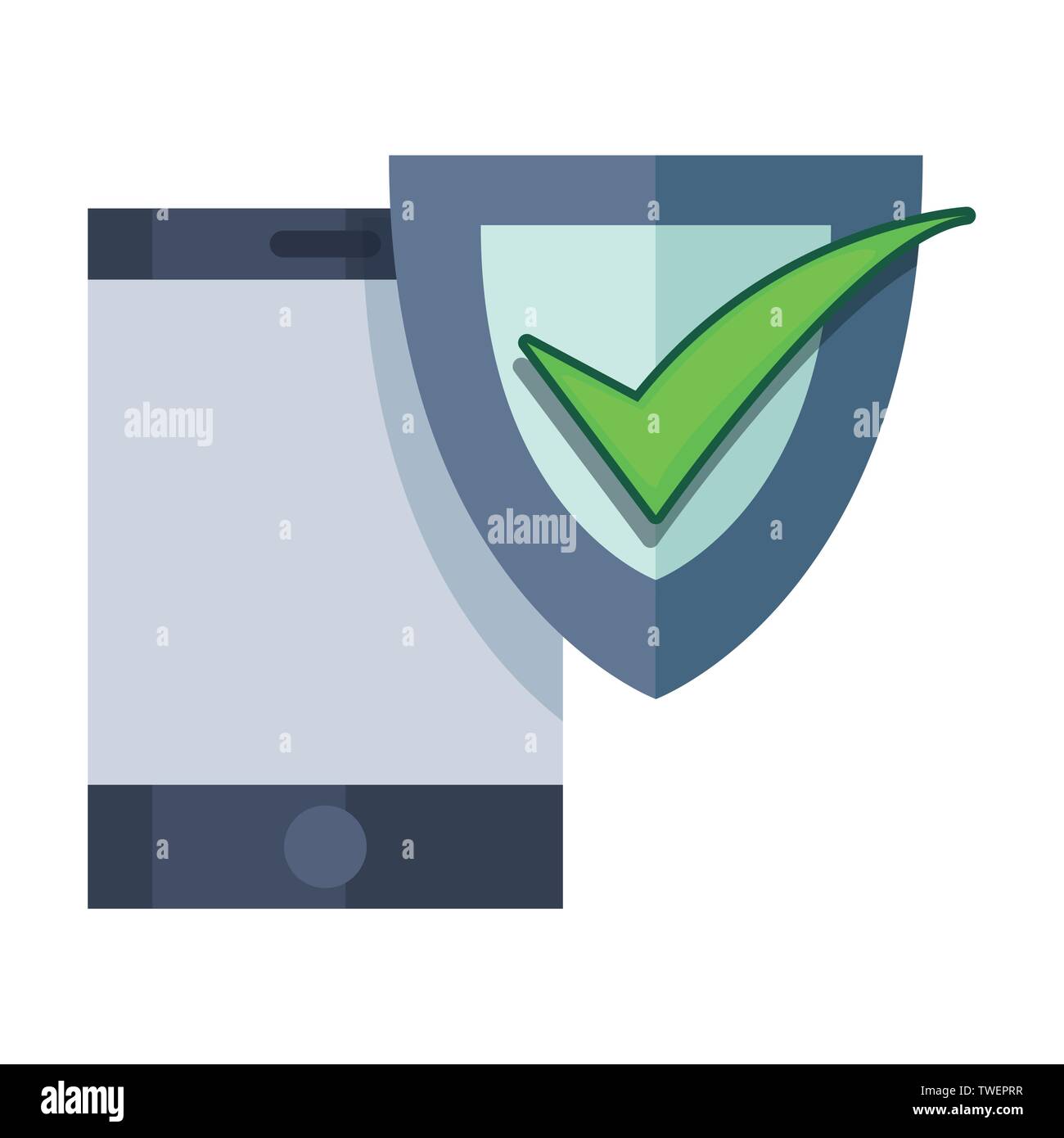 smartphone check mark fast delivery logistic vector illustration Stock ...