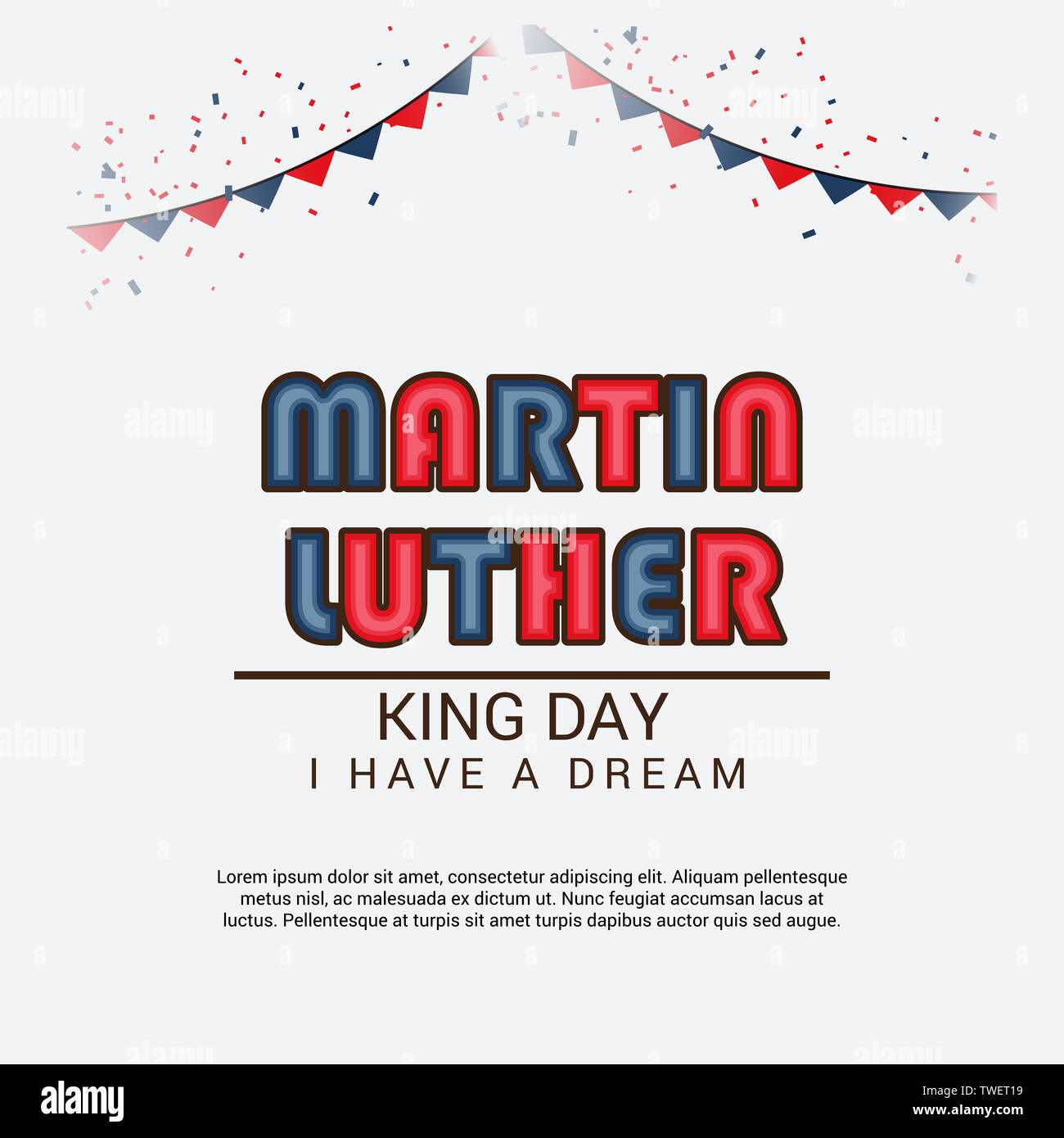 Vector illustration of Martin Luther king Day With text i have a dream ...