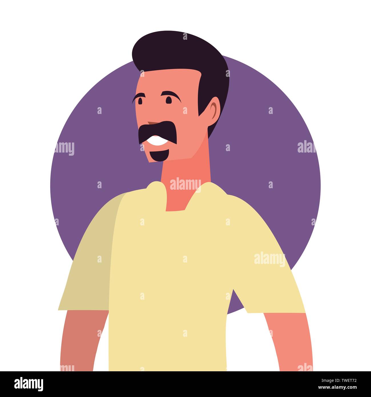 man character portrait cartoon design vector illustration Stock Vector ...