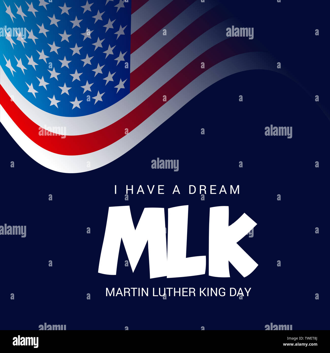 Vector illustration of Martin Luther king Day With text i have a dream ...