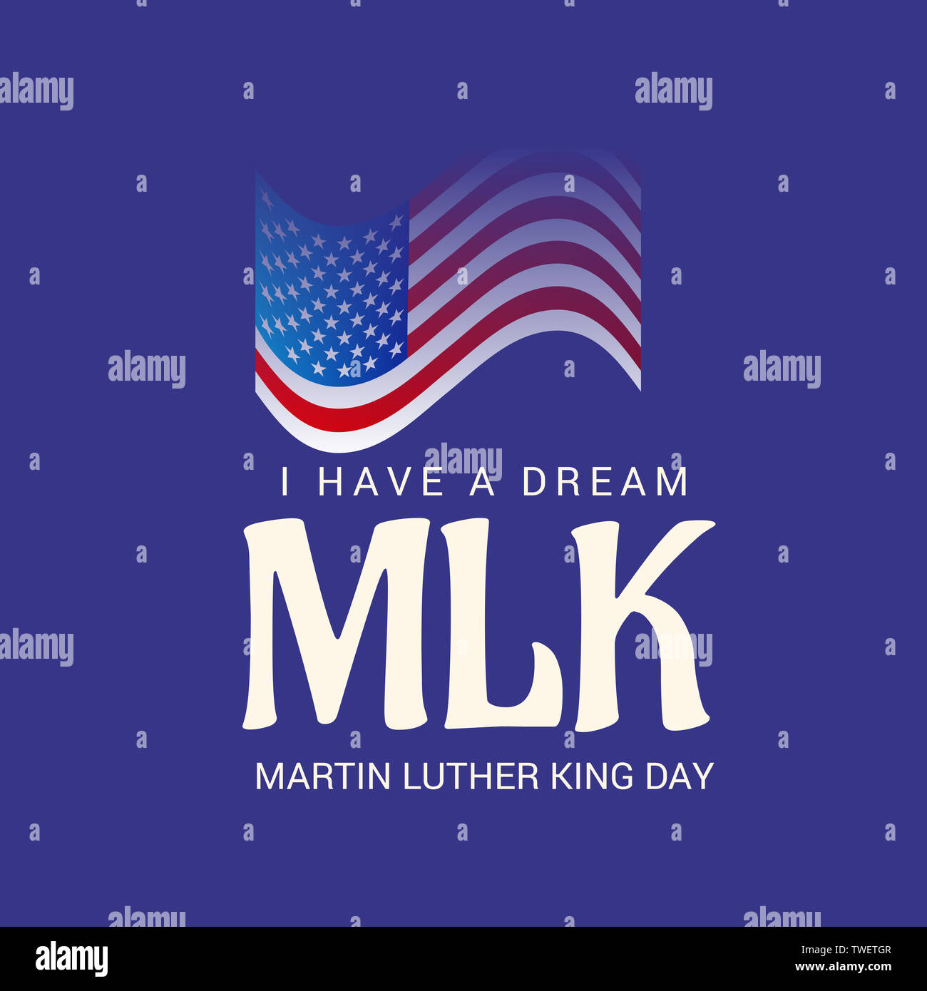 Vector illustration of Martin Luther king Day With text i have a dream ...