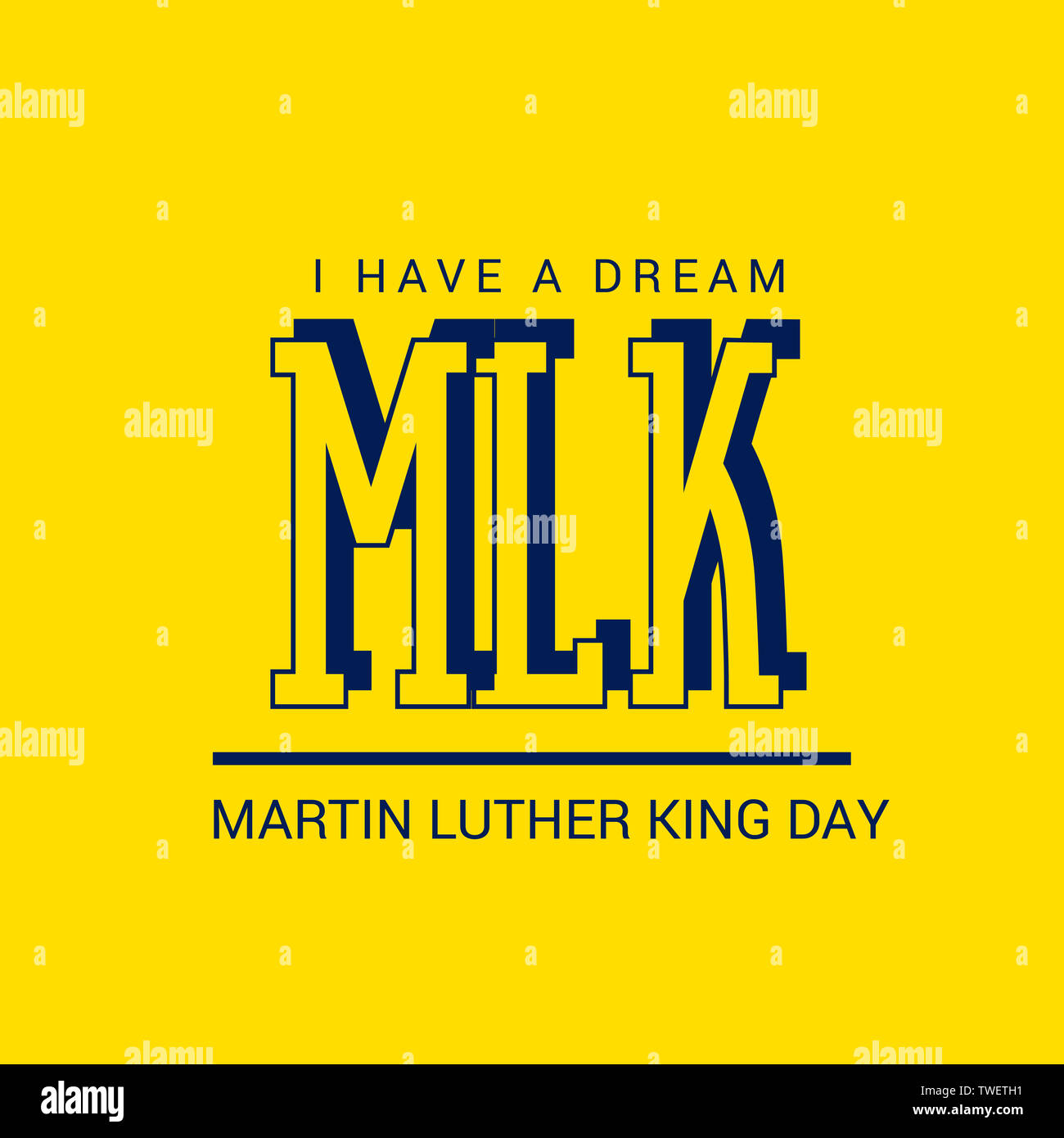 Vector illustration of Martin Luther king Day With text i have a dream ...