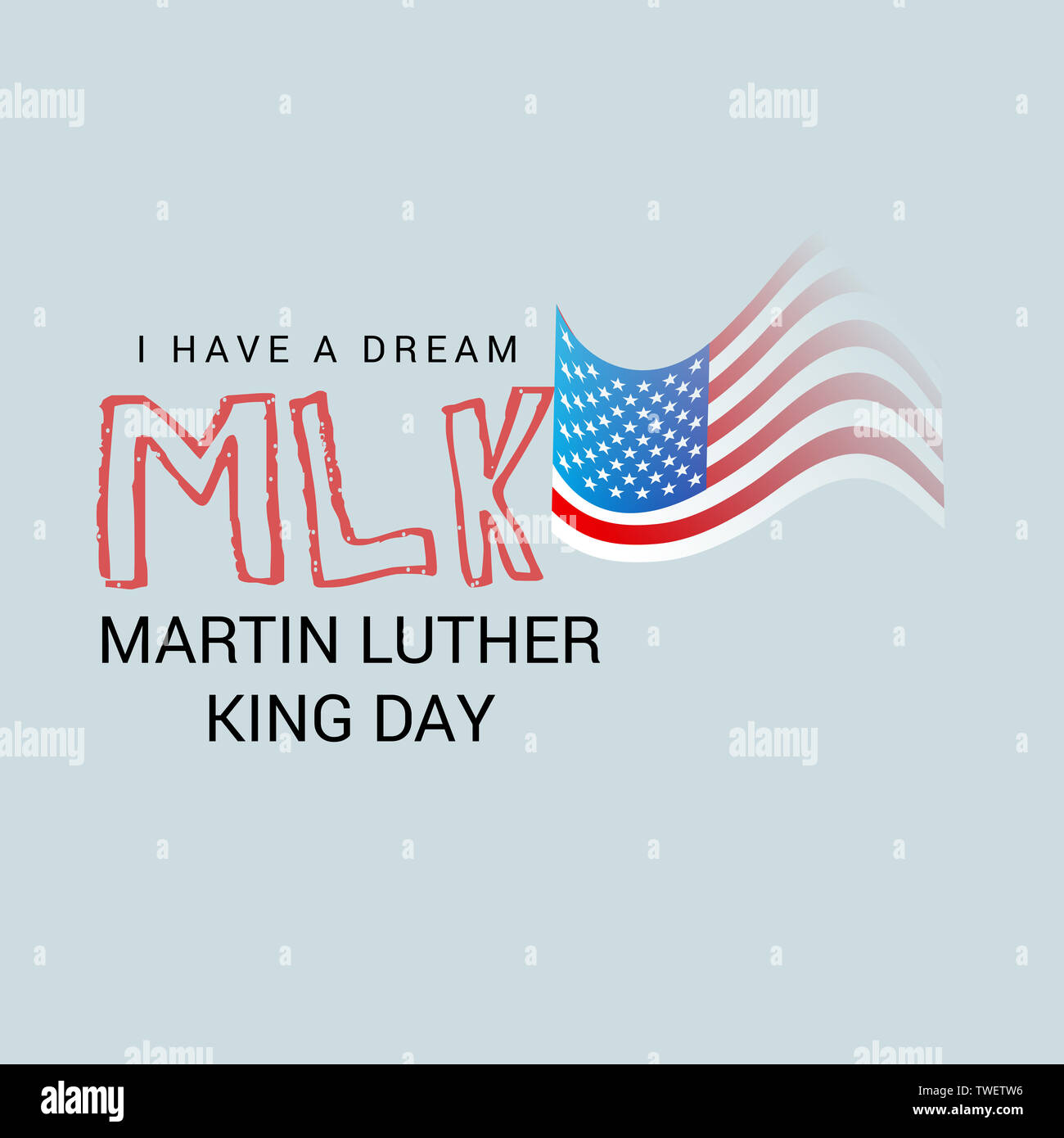 Vector illustration of Martin Luther king Day With text i have a dream ...