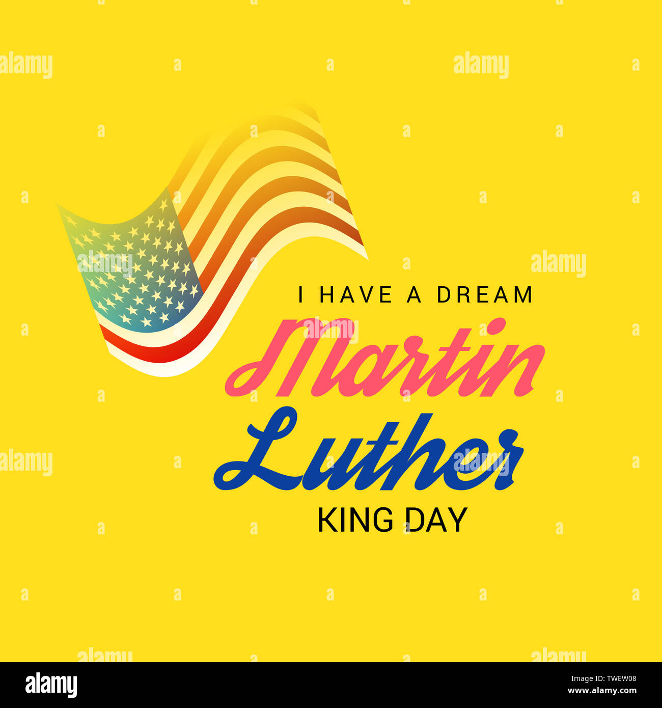 Vector illustration of Martin Luther king Day With text i have a dream ...
