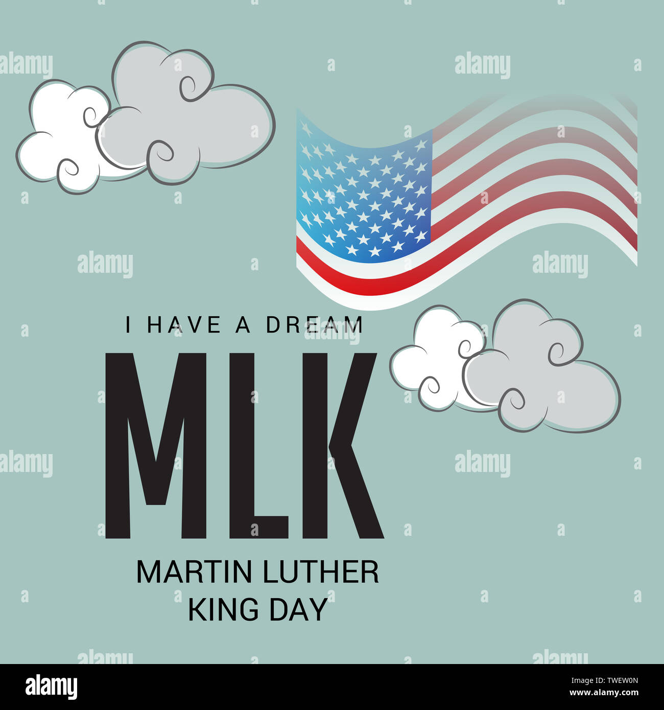 Vector illustration of Martin Luther king Day With text i have a dream ...