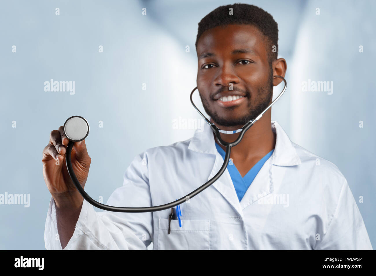 African american medical doctor man Stock Photo - Alamy