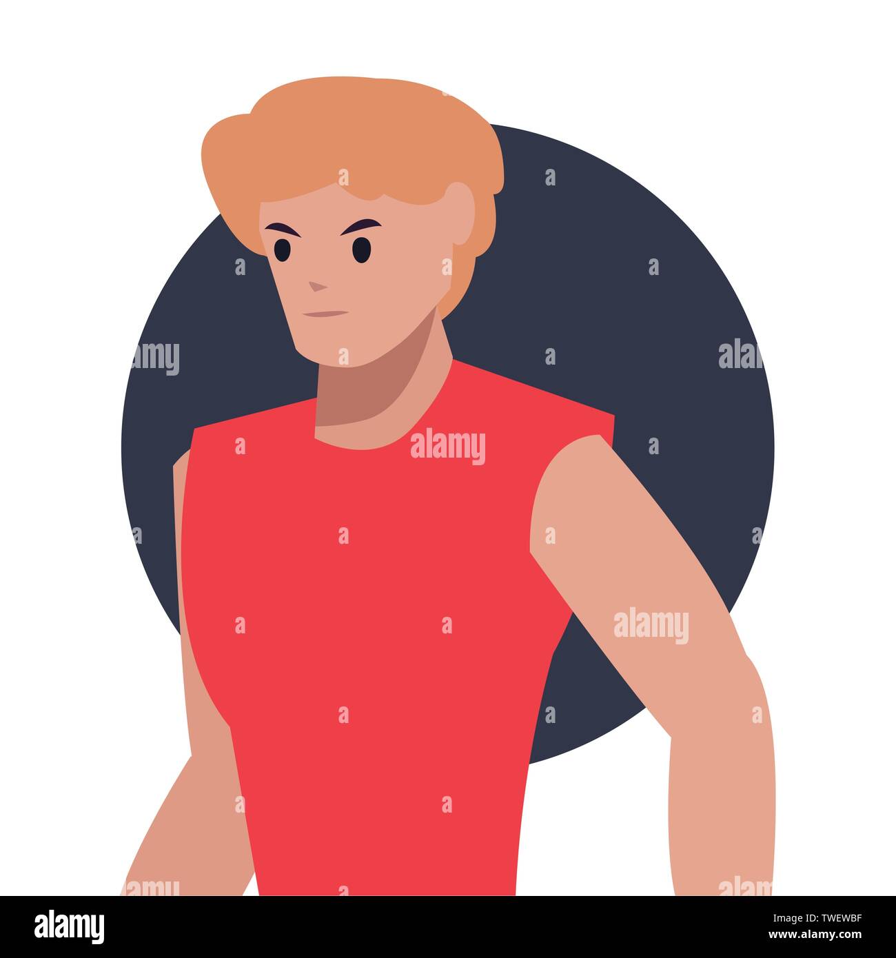 man character portrait cartoon design vector illustration Stock Vector ...