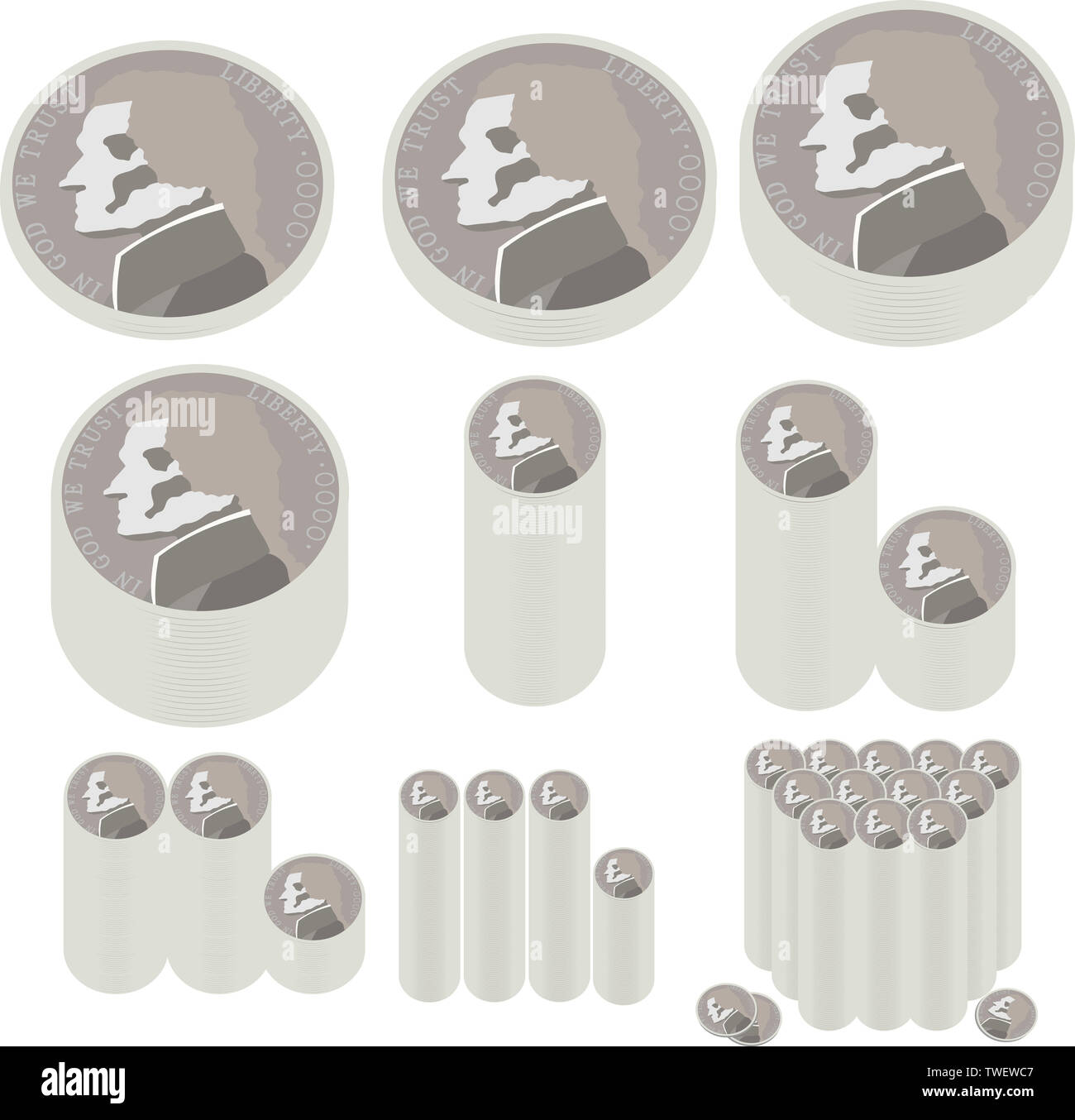 5 cent coins Cut Out Stock Images & Pictures - Alamy