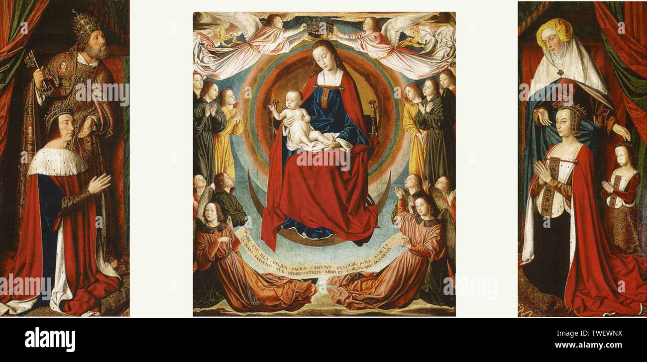 Jean Hey (or Jean Hay) a.k.a Master of Moulins - Bourbon Altarpiece Moulins Triptych C 1498 ...