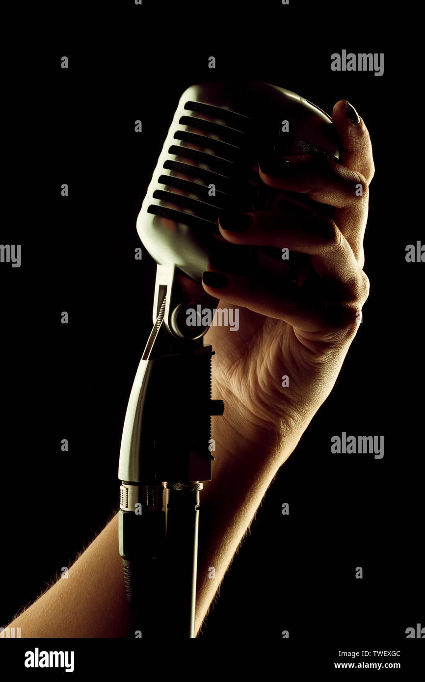 audio microphone retro style Stock Photo - Alamy