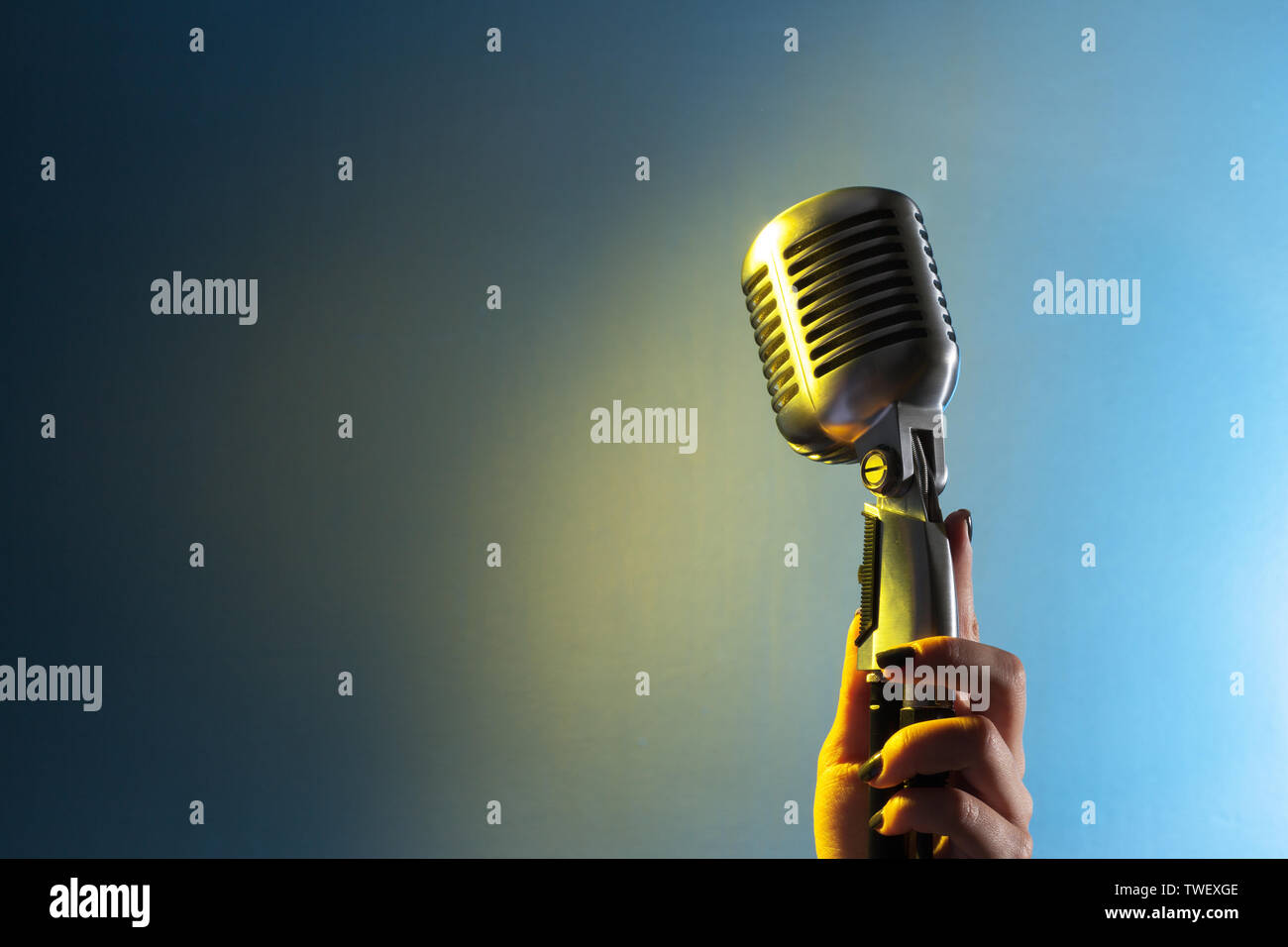 audio microphone retro style Stock Photo - Alamy