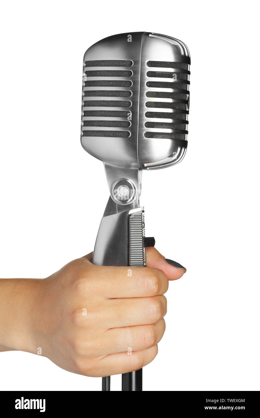 audio microphone retro style Stock Photo - Alamy