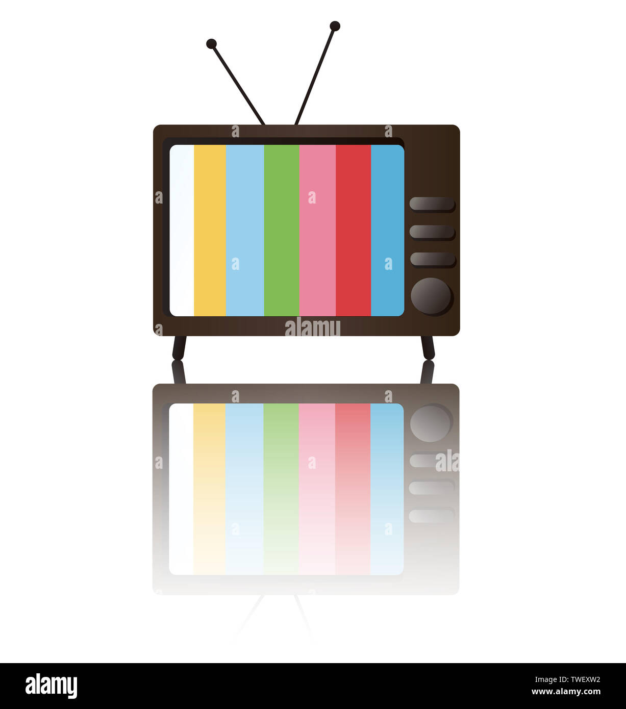Television cartoon illustration Cut Out Stock Images & Pictures - Alamy