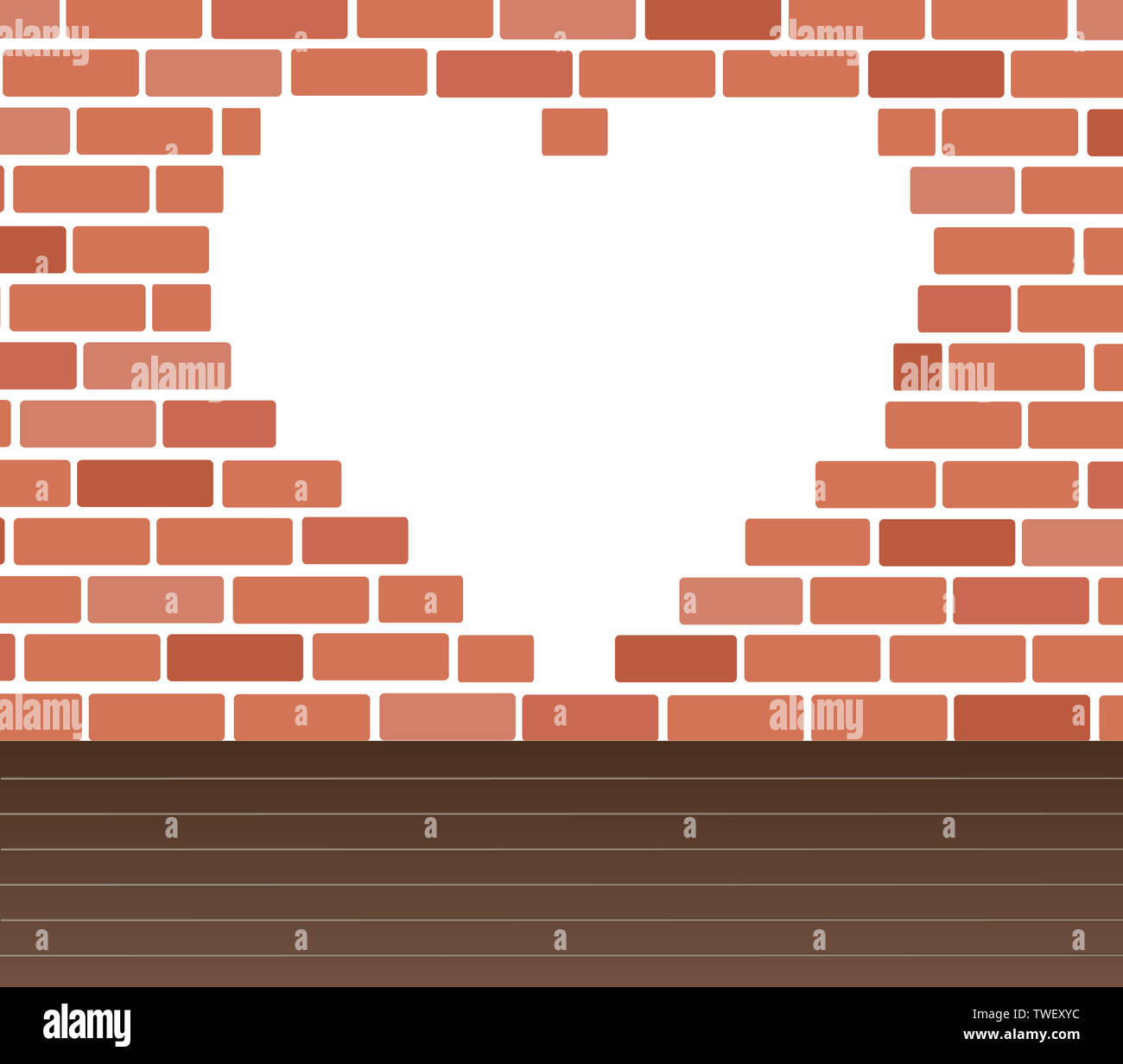 Wall of bricks and heart space background Stock Photo - Alamy