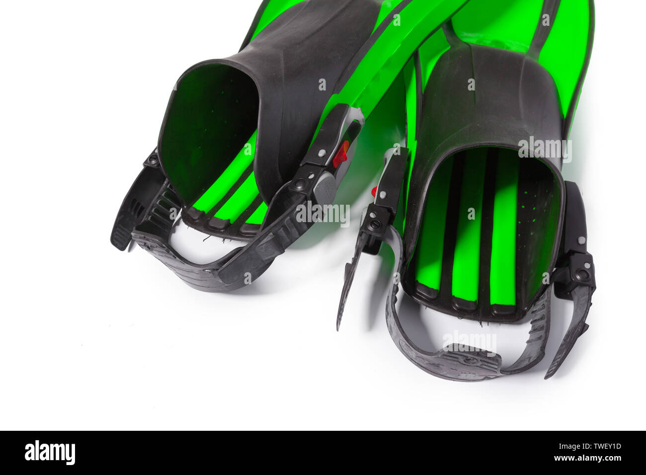 Two flippers for diving Stock Photo - Alamy