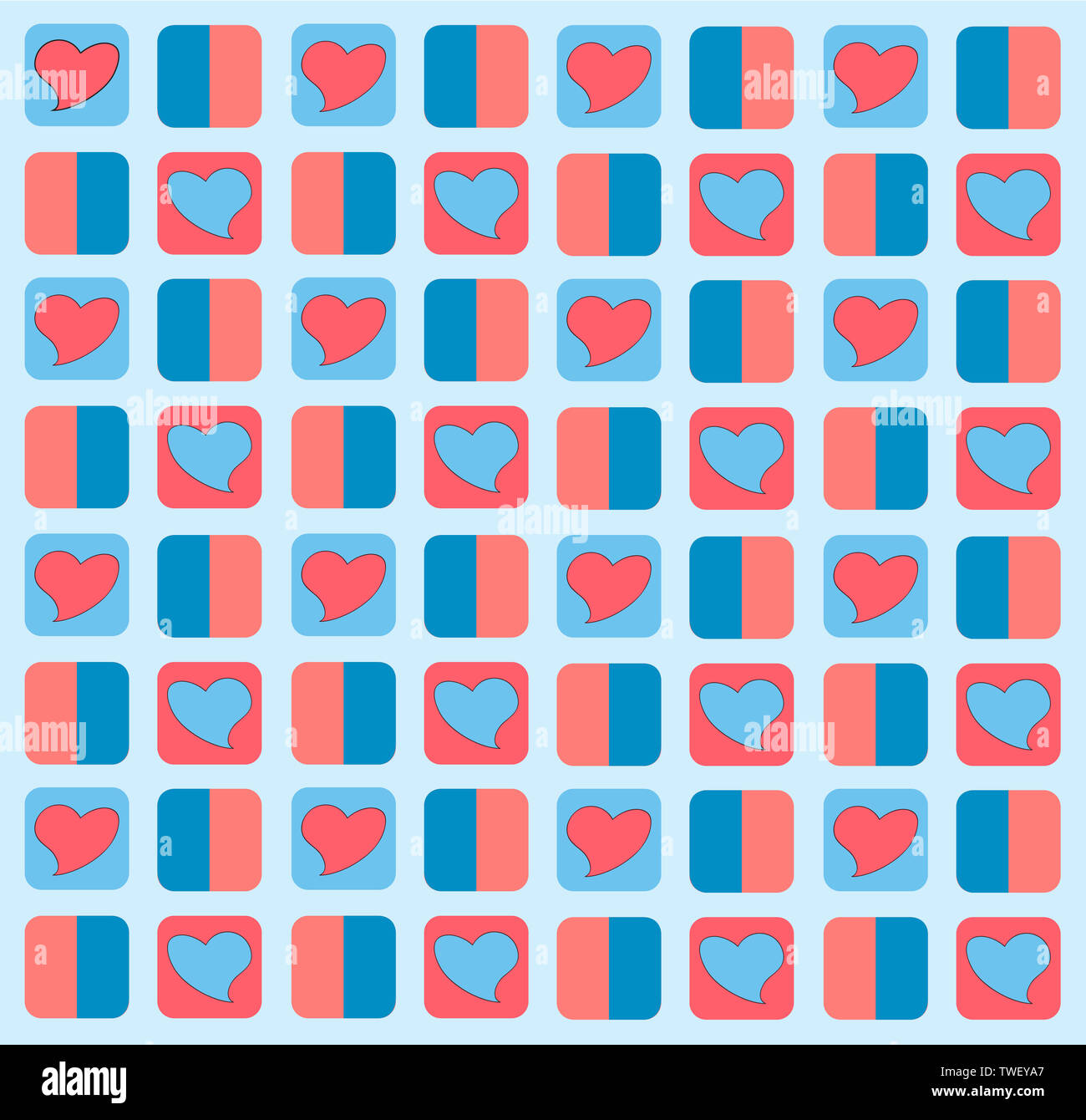 lovely pastel heart pattern background Stock Photo - Alamy