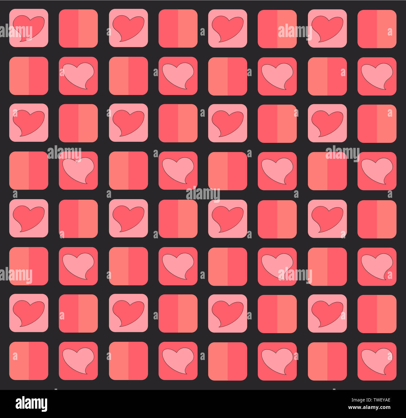 lovely pastel heart pattern background Stock Photo - Alamy