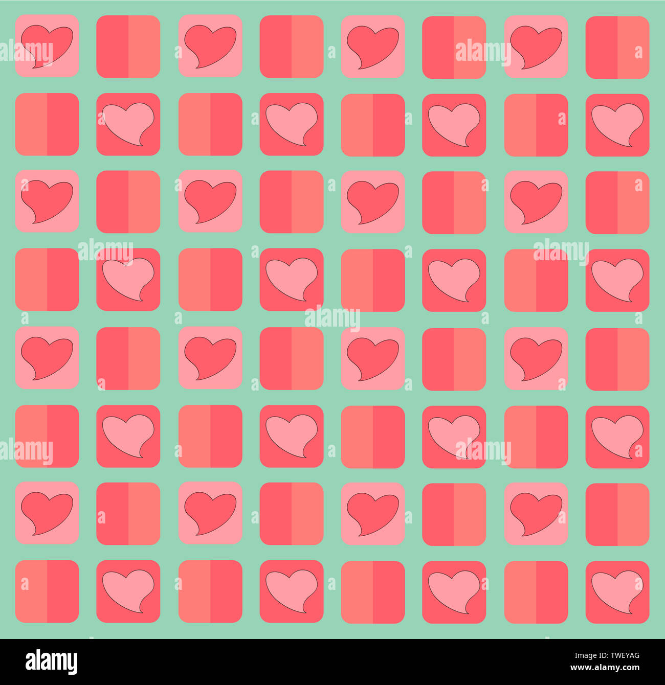 lovely pastel heart pattern background Stock Photo - Alamy