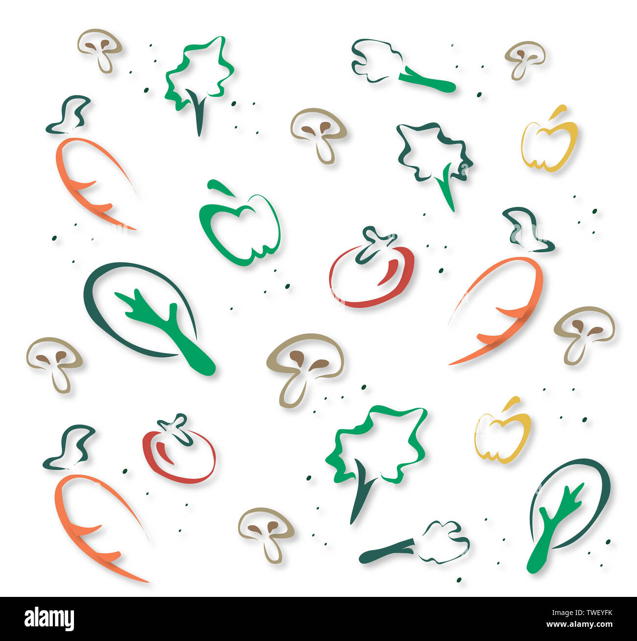 Flat seamless background line Cut Out Stock Images & Pictures - Alamy