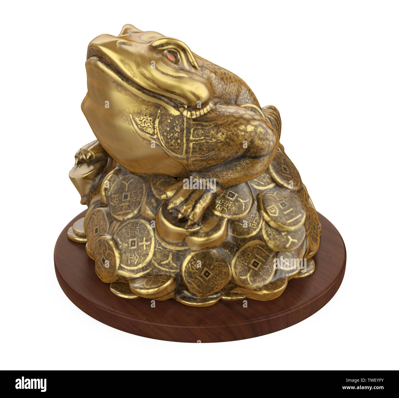 Feng Shui Money Lucky Frog Isolated Stock Photo - Alamy