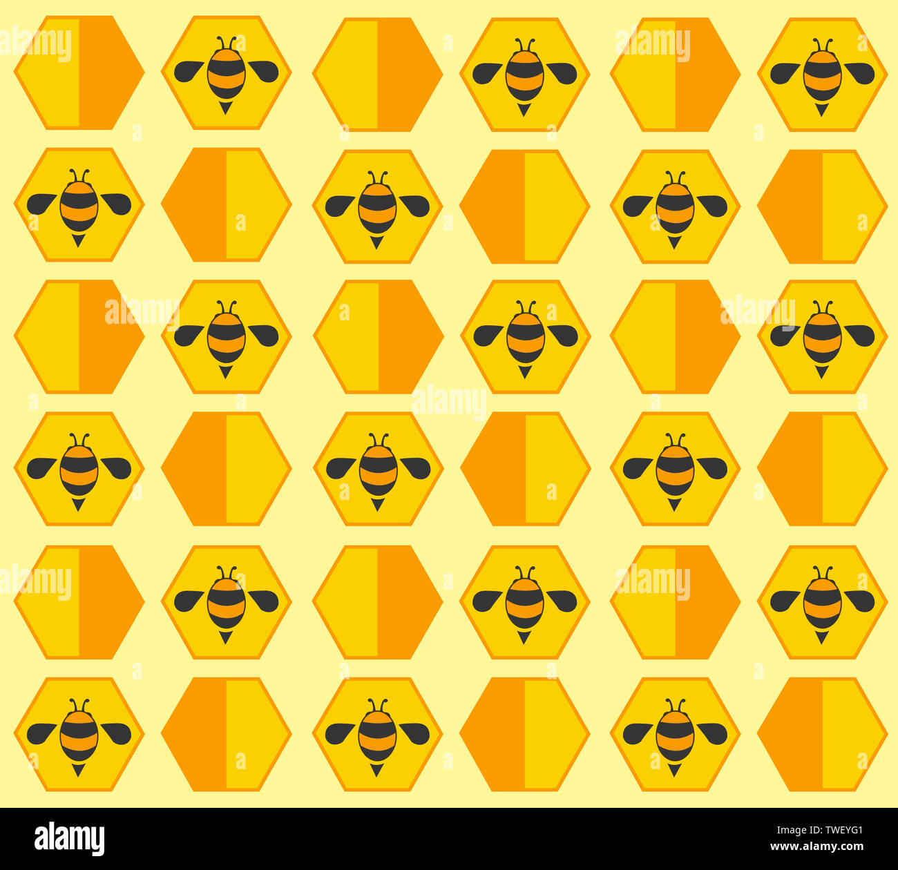 bee hive pastel cartoon background Stock Photo - Alamy