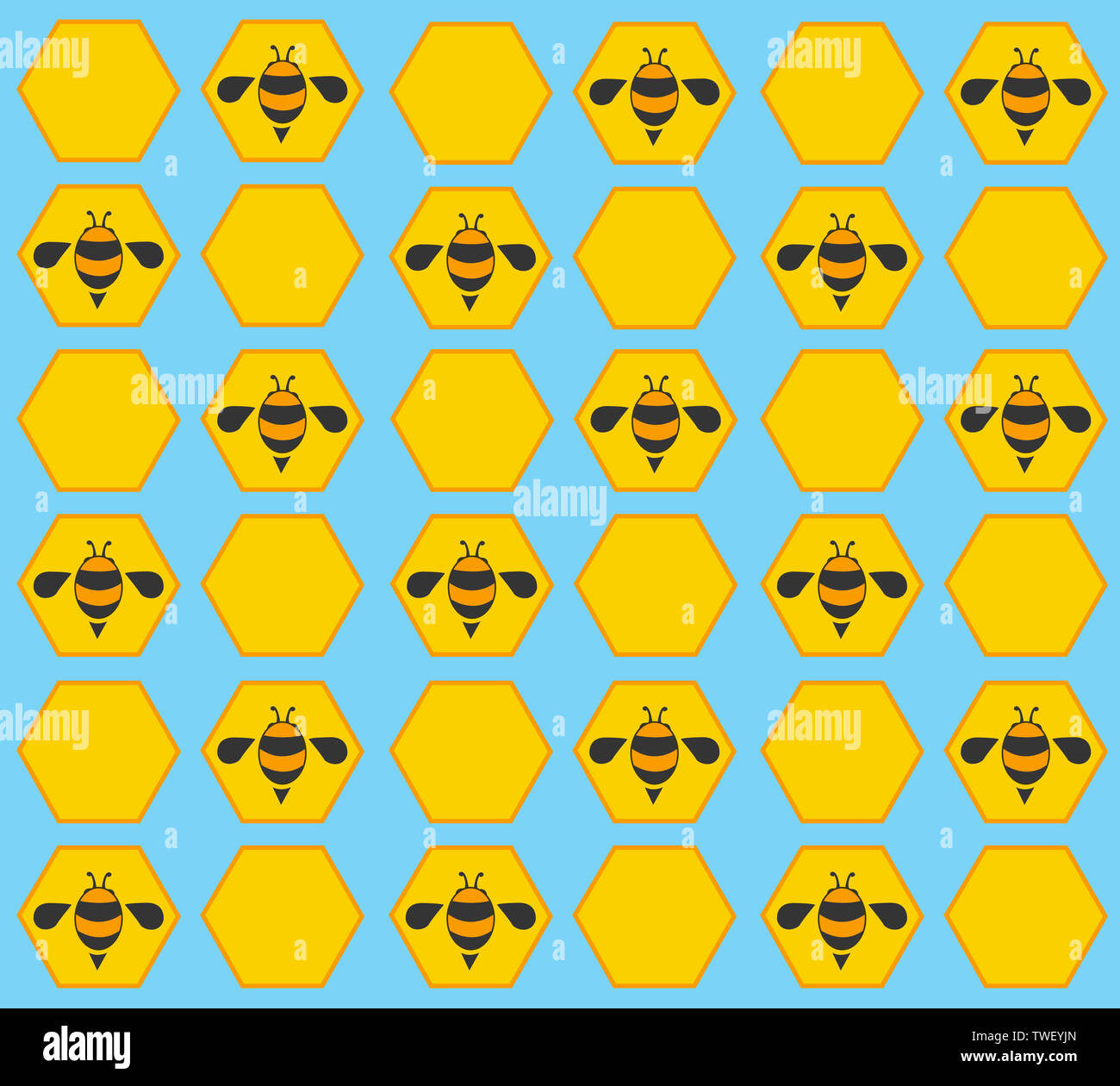 bee hive pastel cartoon background Stock Photo - Alamy