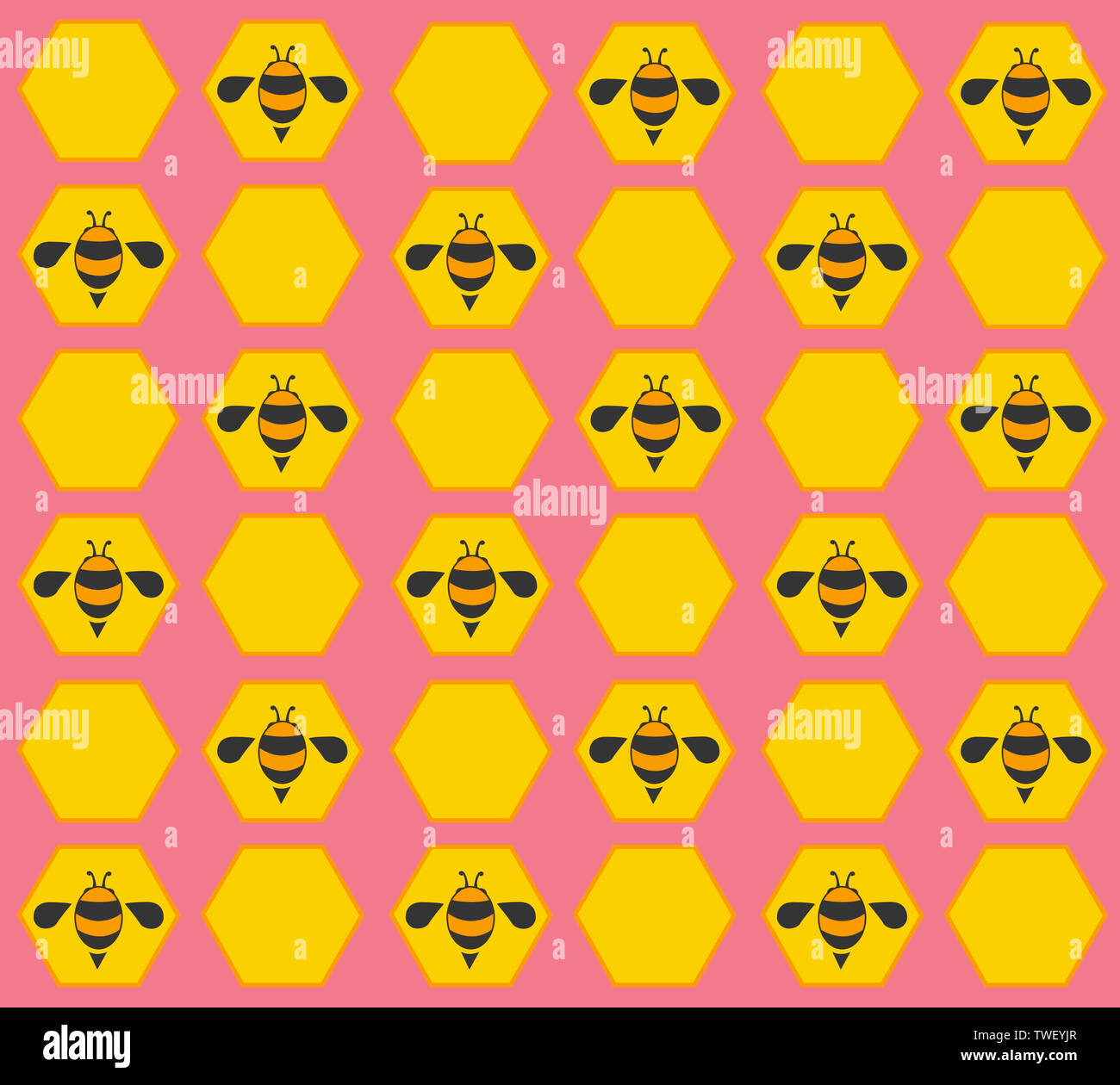 bee hive pastel cartoon background Stock Photo - Alamy