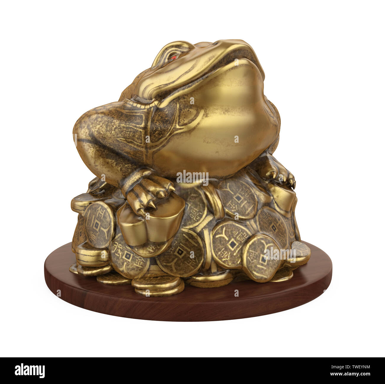 Feng Shui Money Lucky Frog Isolated Stock Photo - Alamy