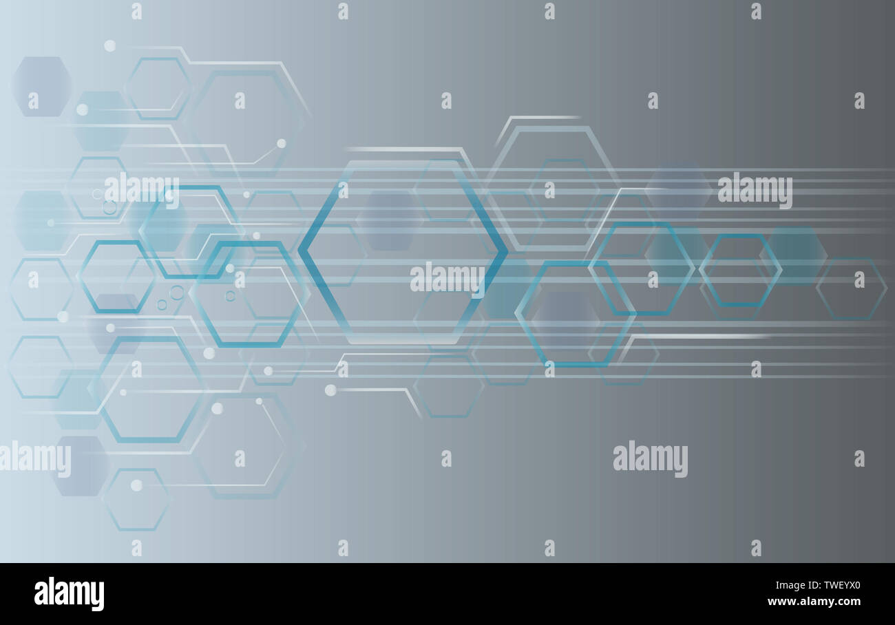 the shape of hexagon concept design abstract technology background ...