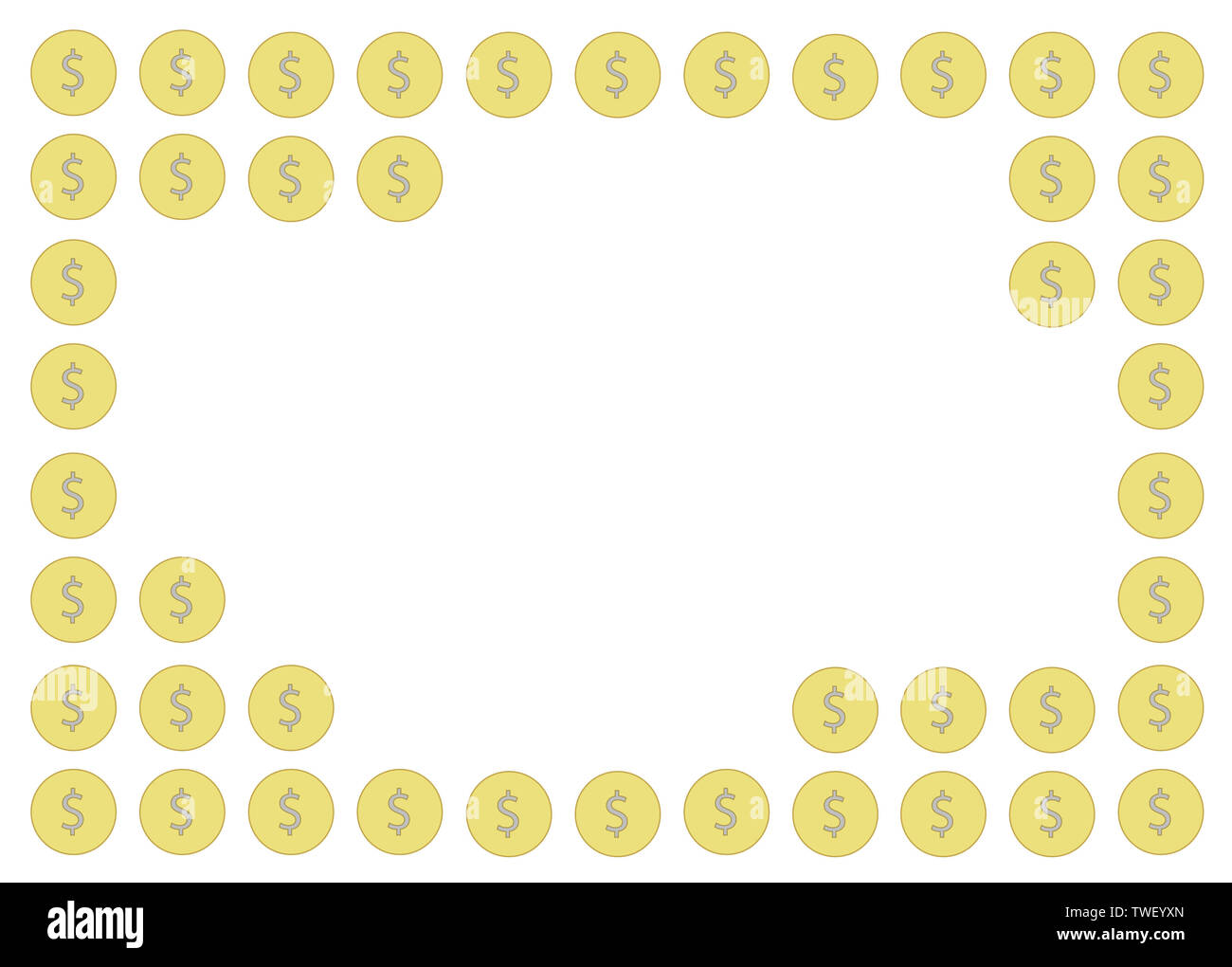 Coin falling icon money Cut Out Stock Images & Pictures - Alamy