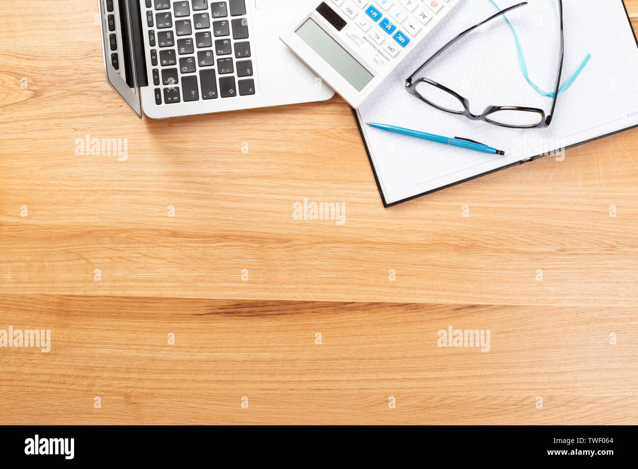Worktable in the office Stock Photo - Alamy