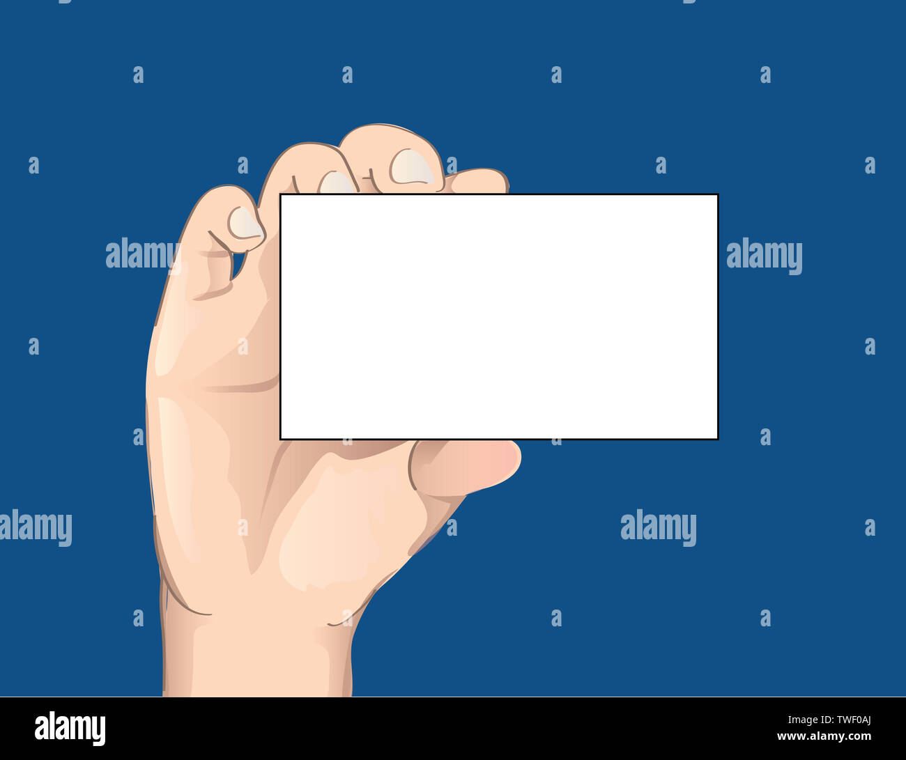 hand holding empty card Stock Photo - Alamy