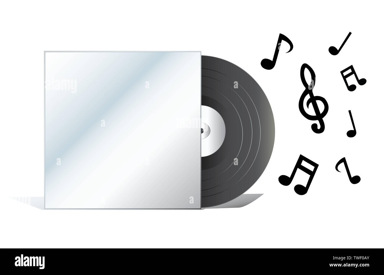 the empty cover record Stock Photo - Alamy