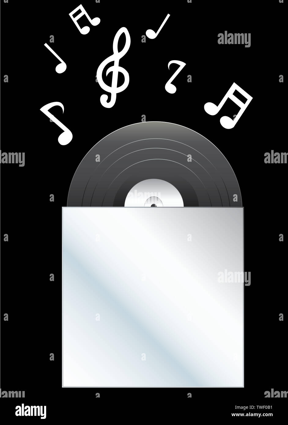 the empty cover record Stock Photo - Alamy