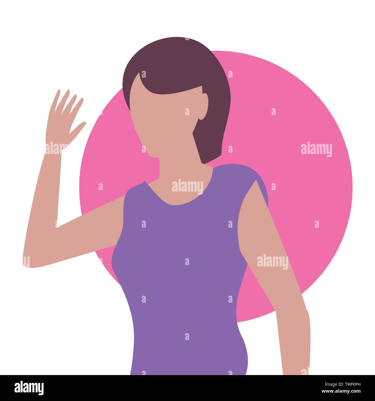 woman female character portrait design vector illustration Stock Vector ...