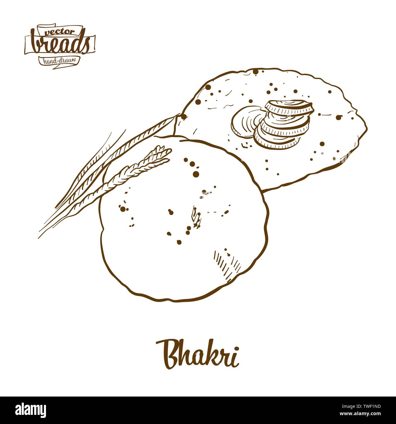 Jowar bhakri Stock Vector Images - Alamy