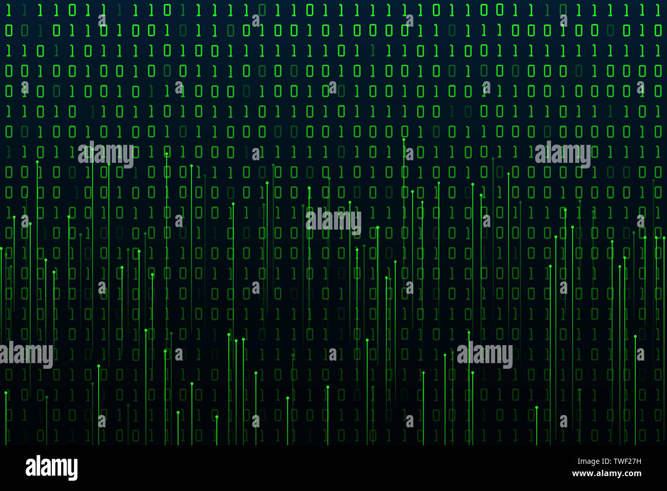 Digital matrix background for binary codes 0 and 1 Stock Photo - Alamy