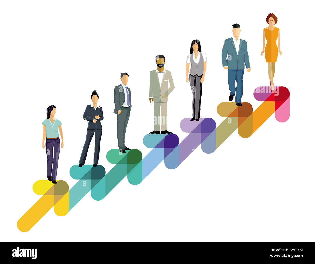 Successfully ascend, success climb Stock Photo - Alamy