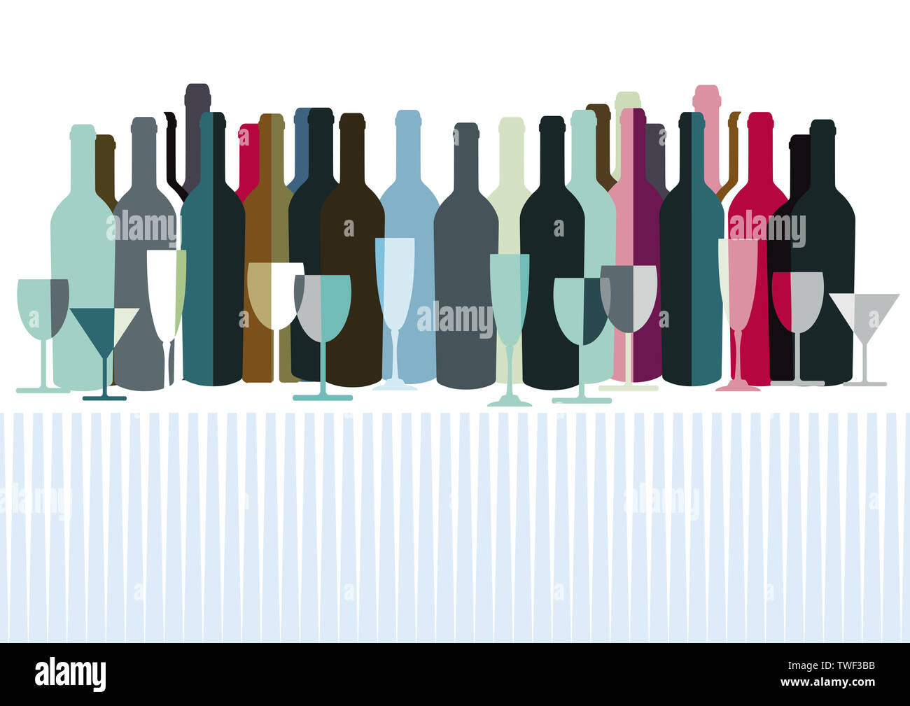 Bottles illustration hi-res stock photography and images - Alamy