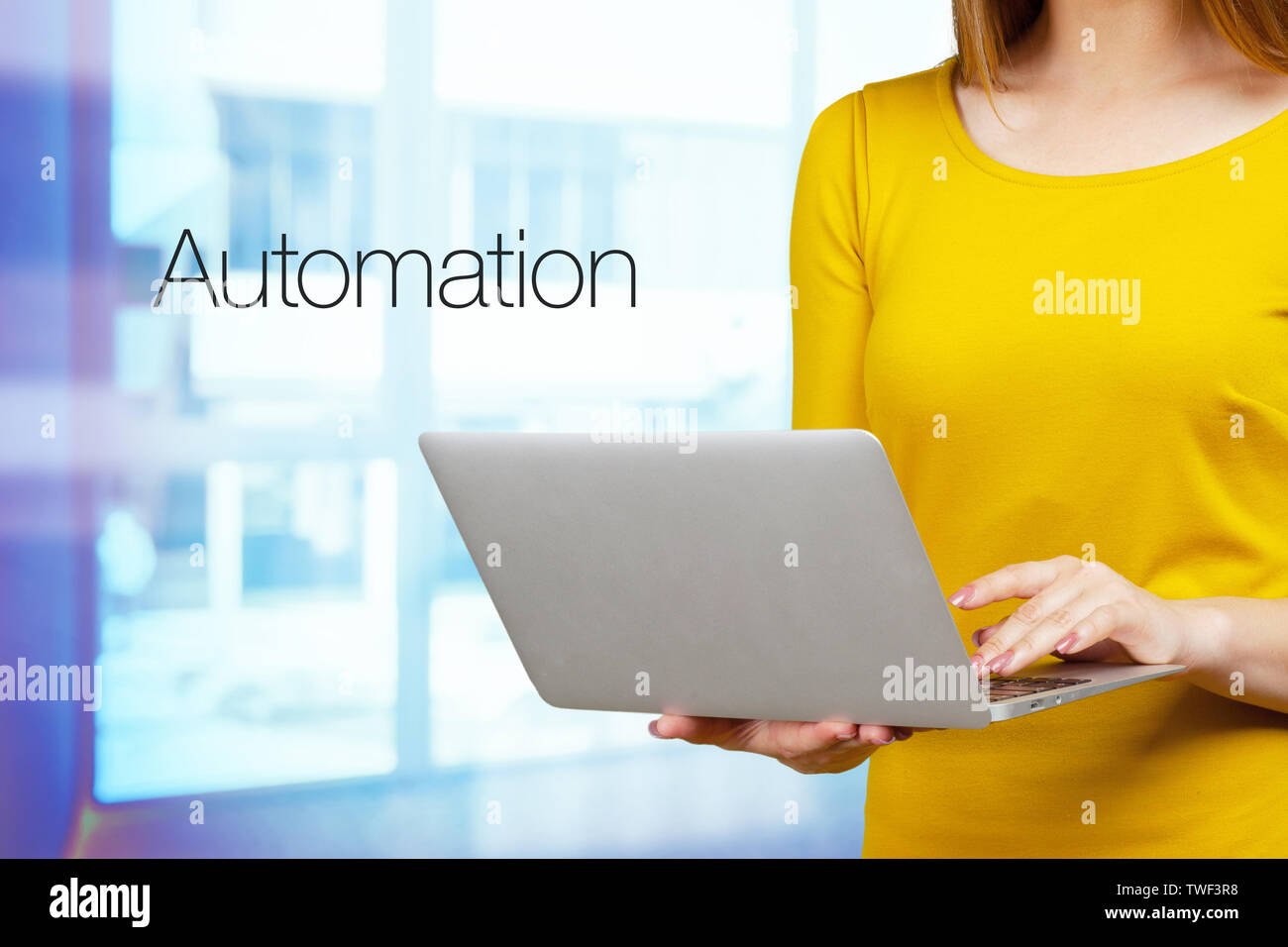 Automation text concept Stock Photo - Alamy